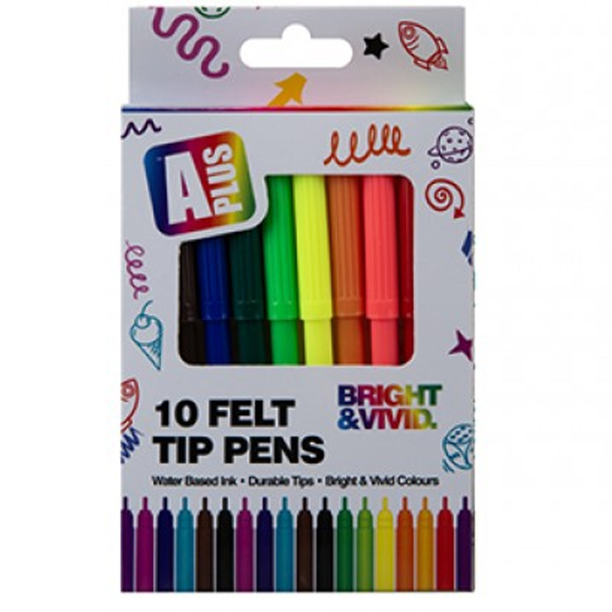 Pack of 10 Felt Tip Pens | Party Bag Fillers & Kids Activities – Party ...