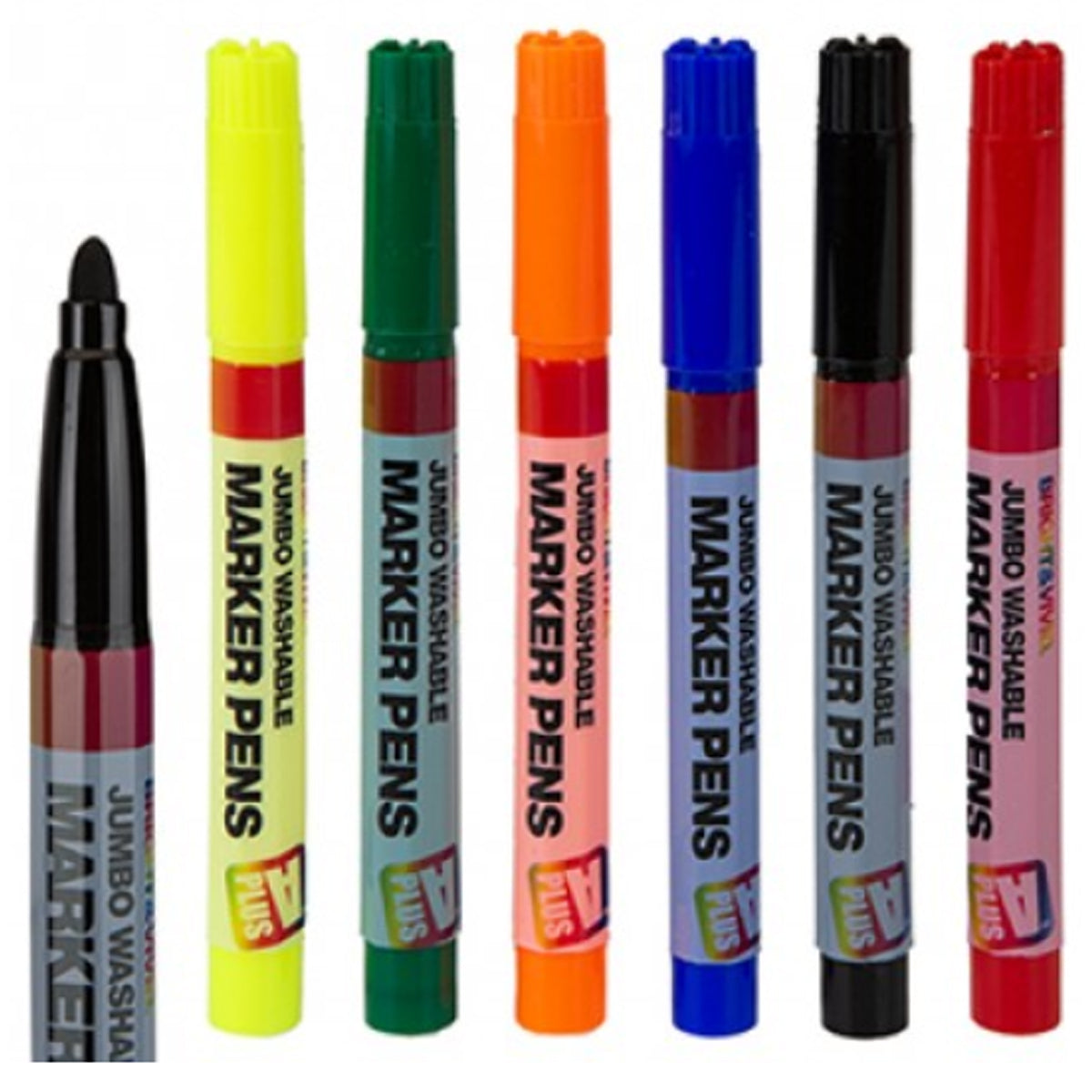 Jumbo Washable Marker Pens Pack of 6 | Kids Art Supplies – Party Packs
