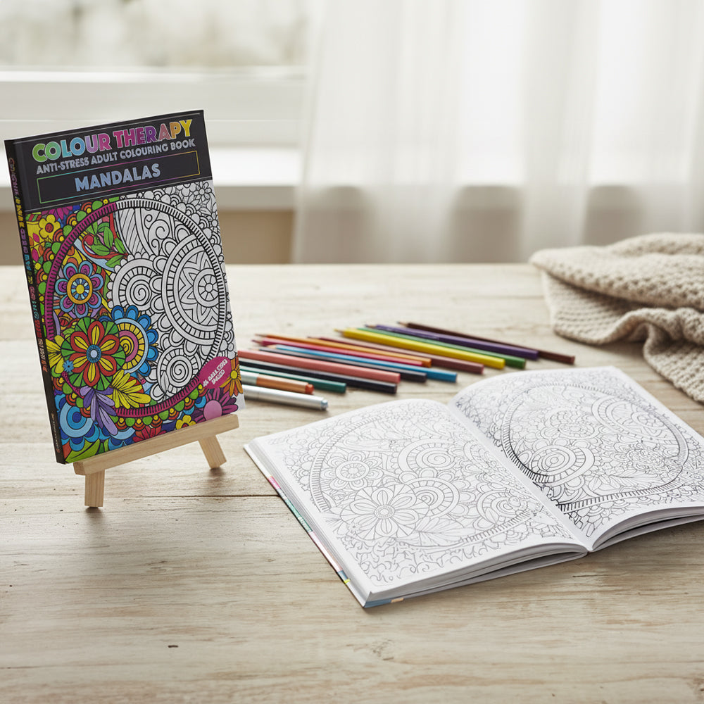 Mandala Colouring Book A4 48 Pages Colour Therapy | Party Packs
