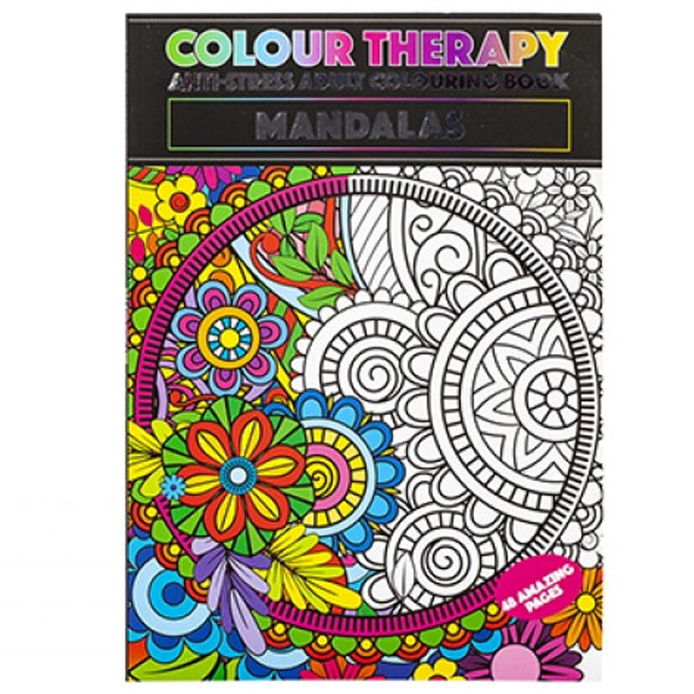 Mandala Colouring Book A4 48 Pages Colour Therapy | Party Packs