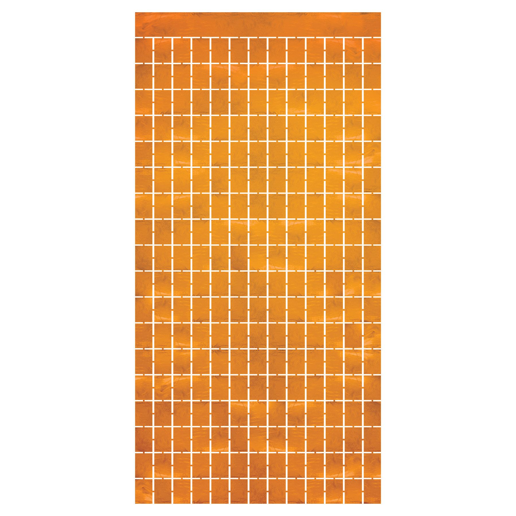 Orange Metallic Square Party Backdrop - 97cm x 1.98m – Party Packs