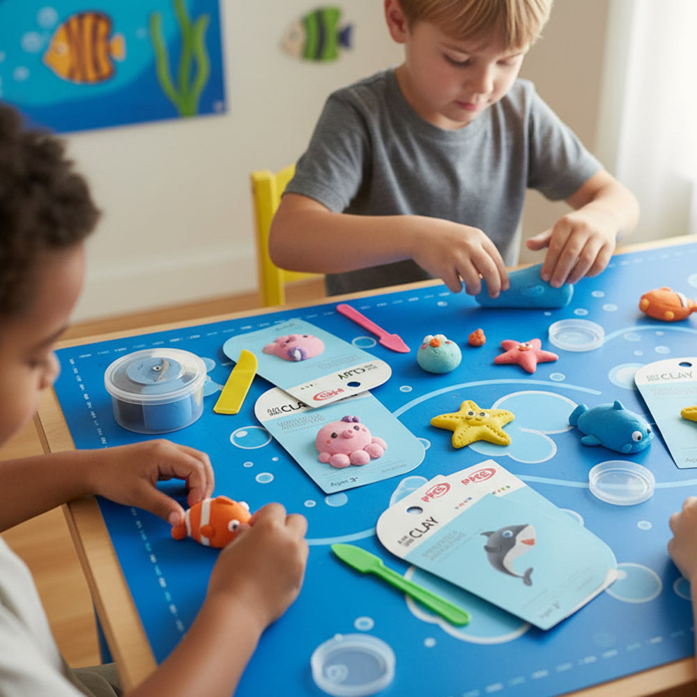 Make Your Own Sealife Air Dry Clay Model Kit | Party Packs