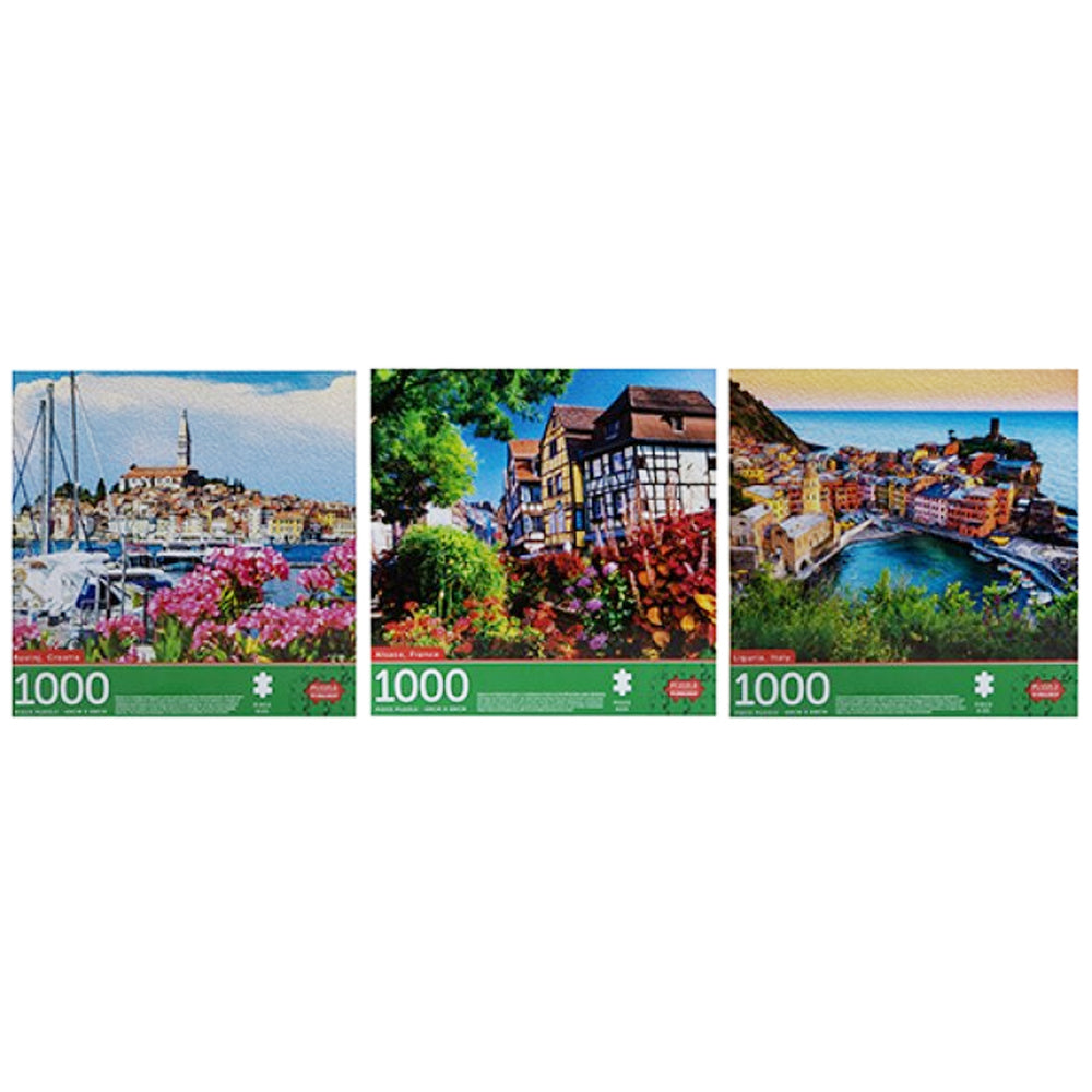 1000 Piece Jigsaw Puzzle 3 Assorted Designs | Party Packs