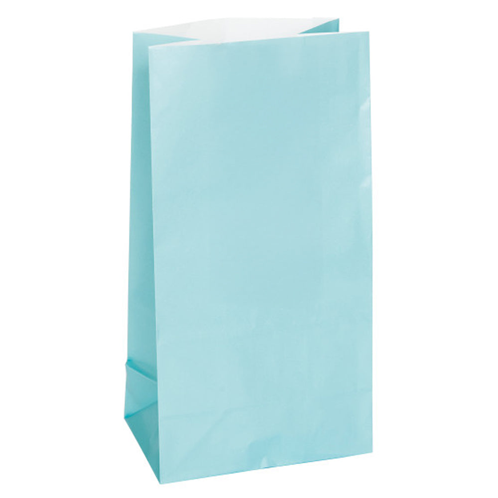Light Blue Paper Party Bags - Pack of 12 | Party Packs