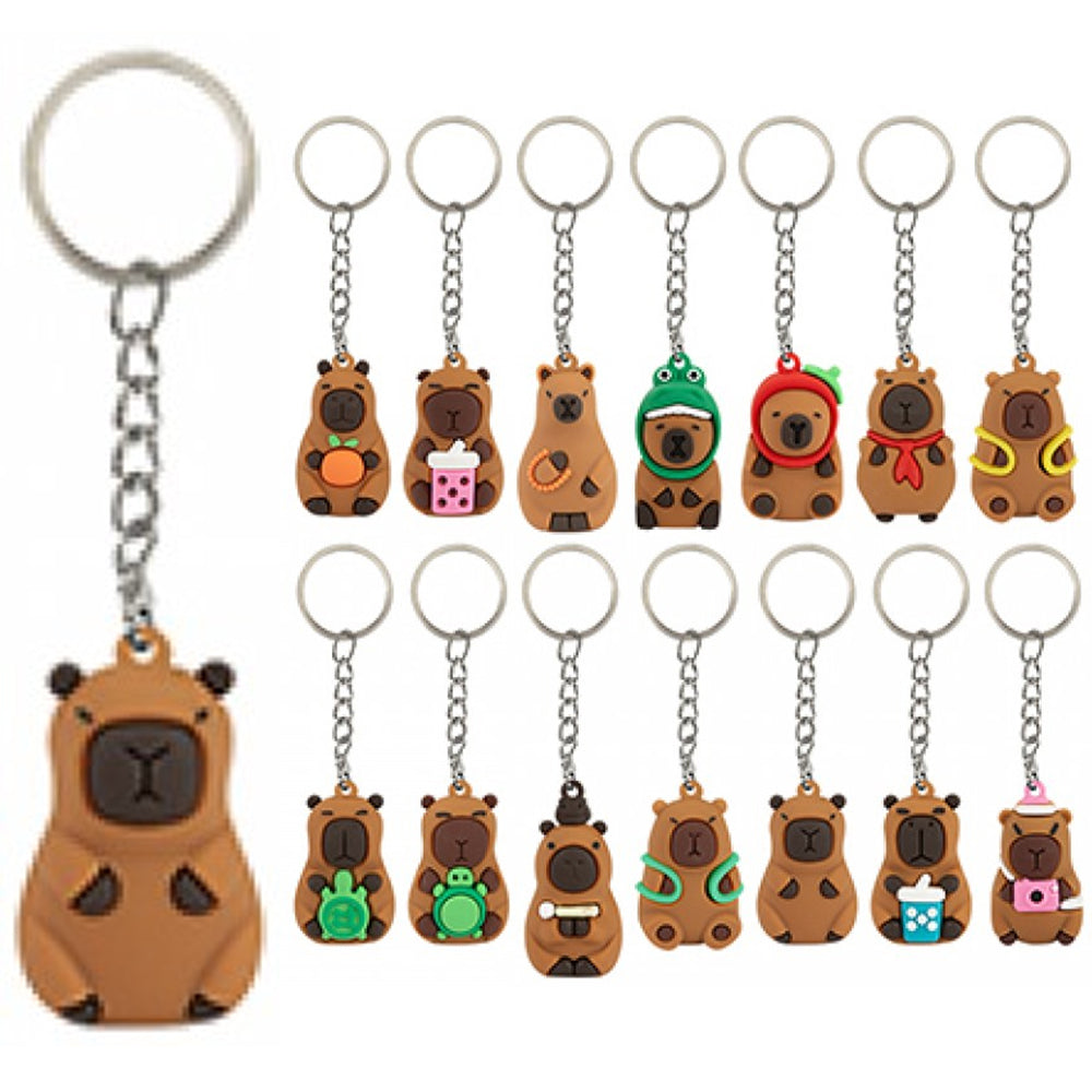 Capybara Keyring - Cute Animal Keychain - 14 Adorable Designs Available ...