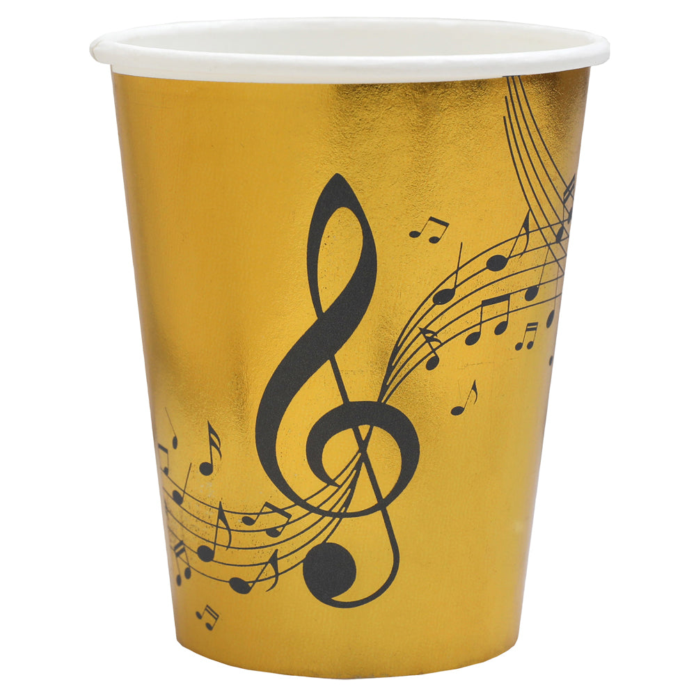 Music Paper Cups - 266ml - Pack of 10 | Party Packs