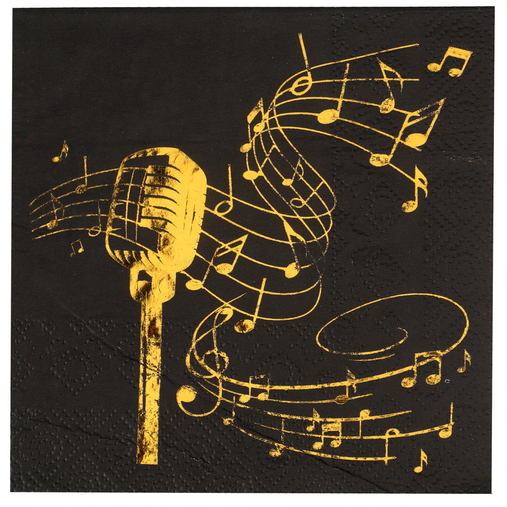 Music Paper Napkins - 25cm - Pack of 20 – Party Packs