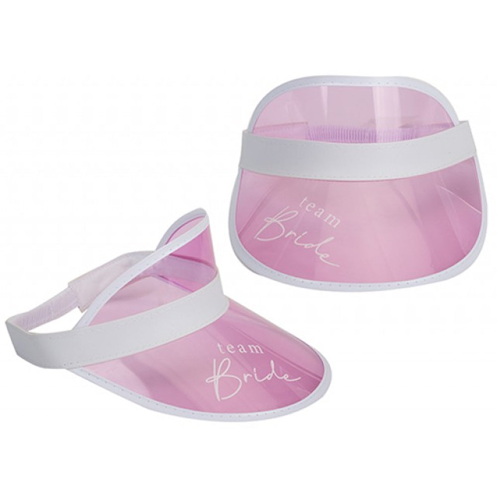 Team Bride Pink Sun Visor for Hen Parties | Party Packs