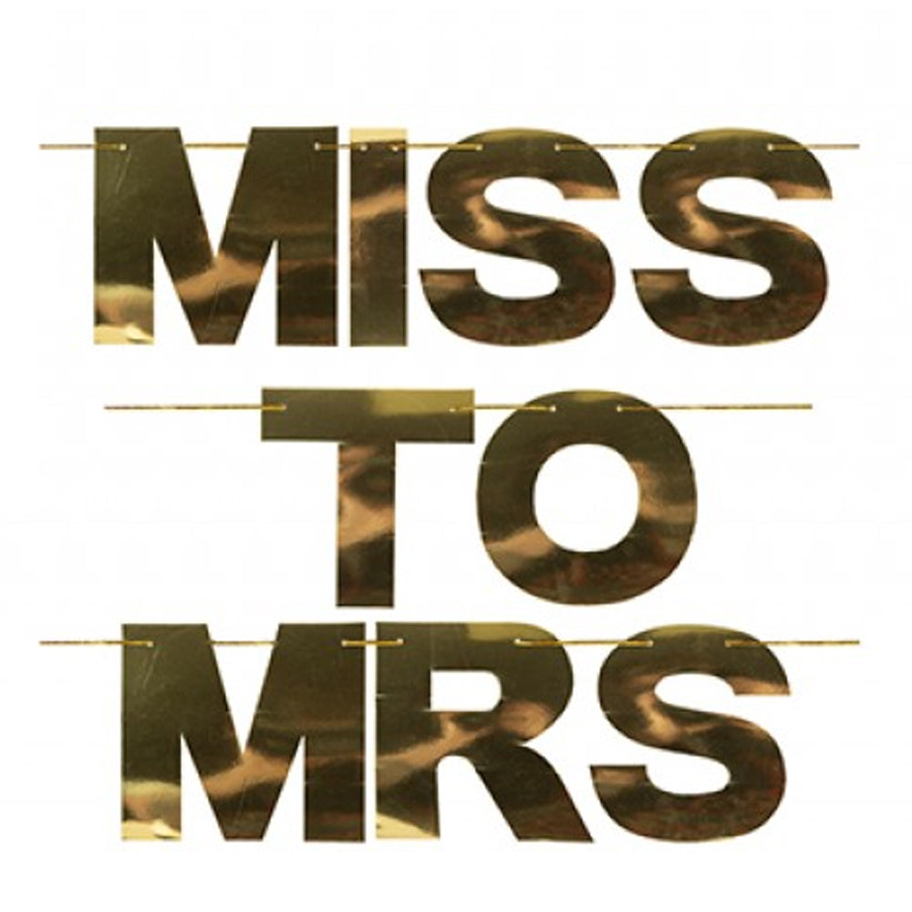 Miss To Mrs Hen Party Banner 2m Rose Gold | Party Packs