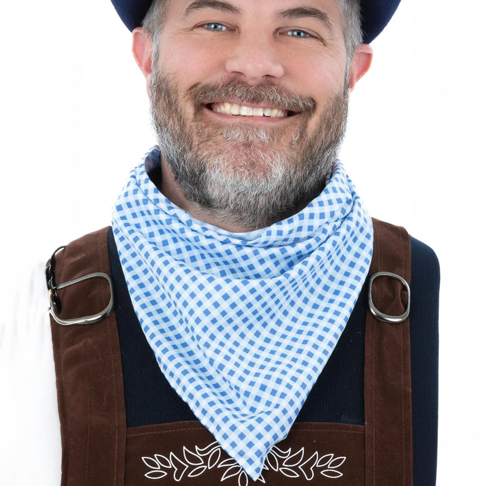 Bavarian Neckerchief - Blue & White Alpine Oktoberfest Accessory ...