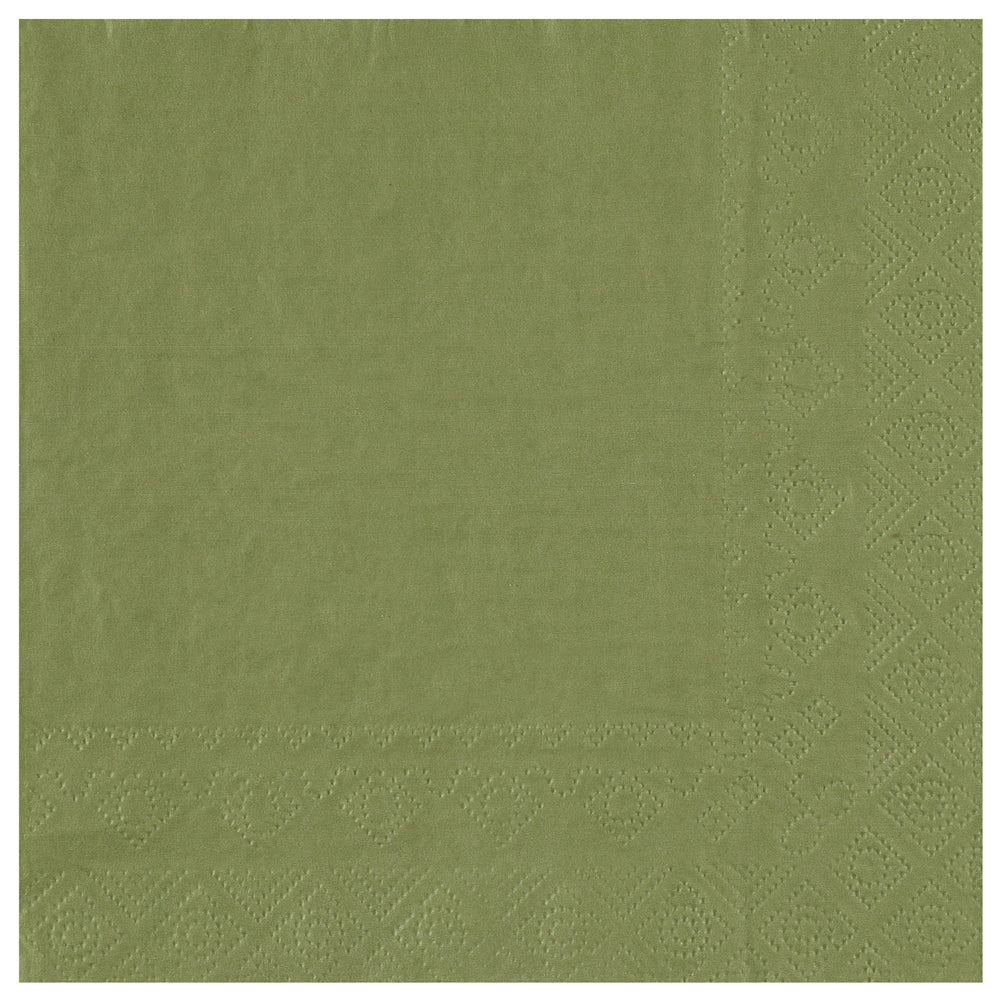 Olive Sage Green Paper Napkins - 33cm - Pack of 25 – Party Packs