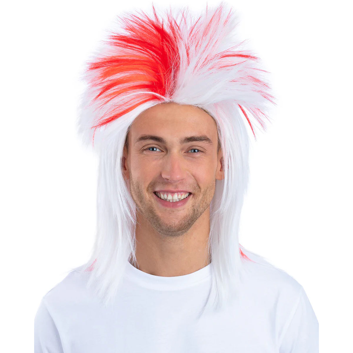 England Mullet Wig St George's Cross | Party Packs
