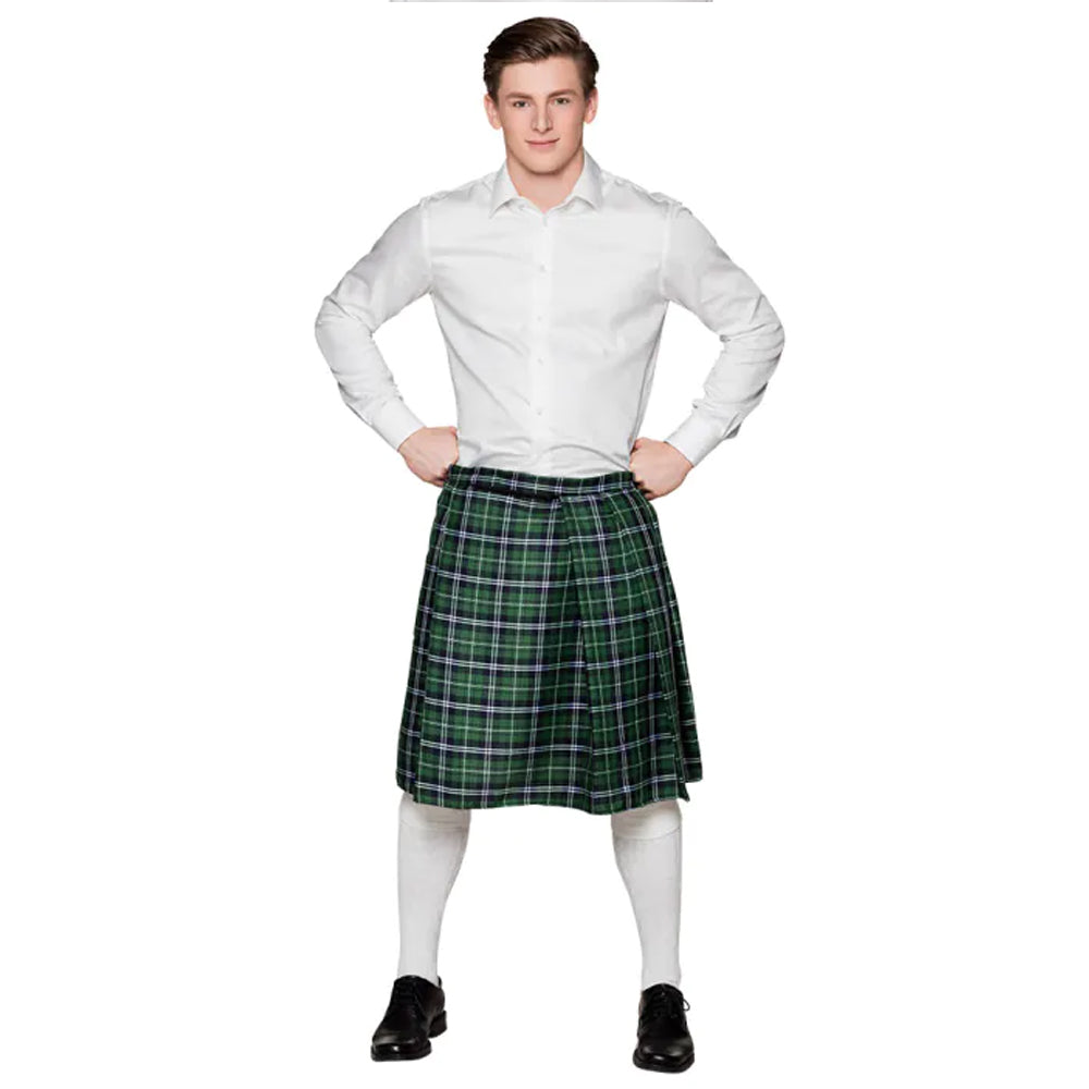 Green Tartan Kilt - Scottish Fancy Dress Costumes | Party Packs