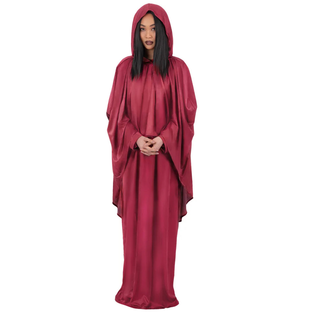 Red Hooded Robe Costume - Handmaid & Demon Halloween Outfit | Party Packs