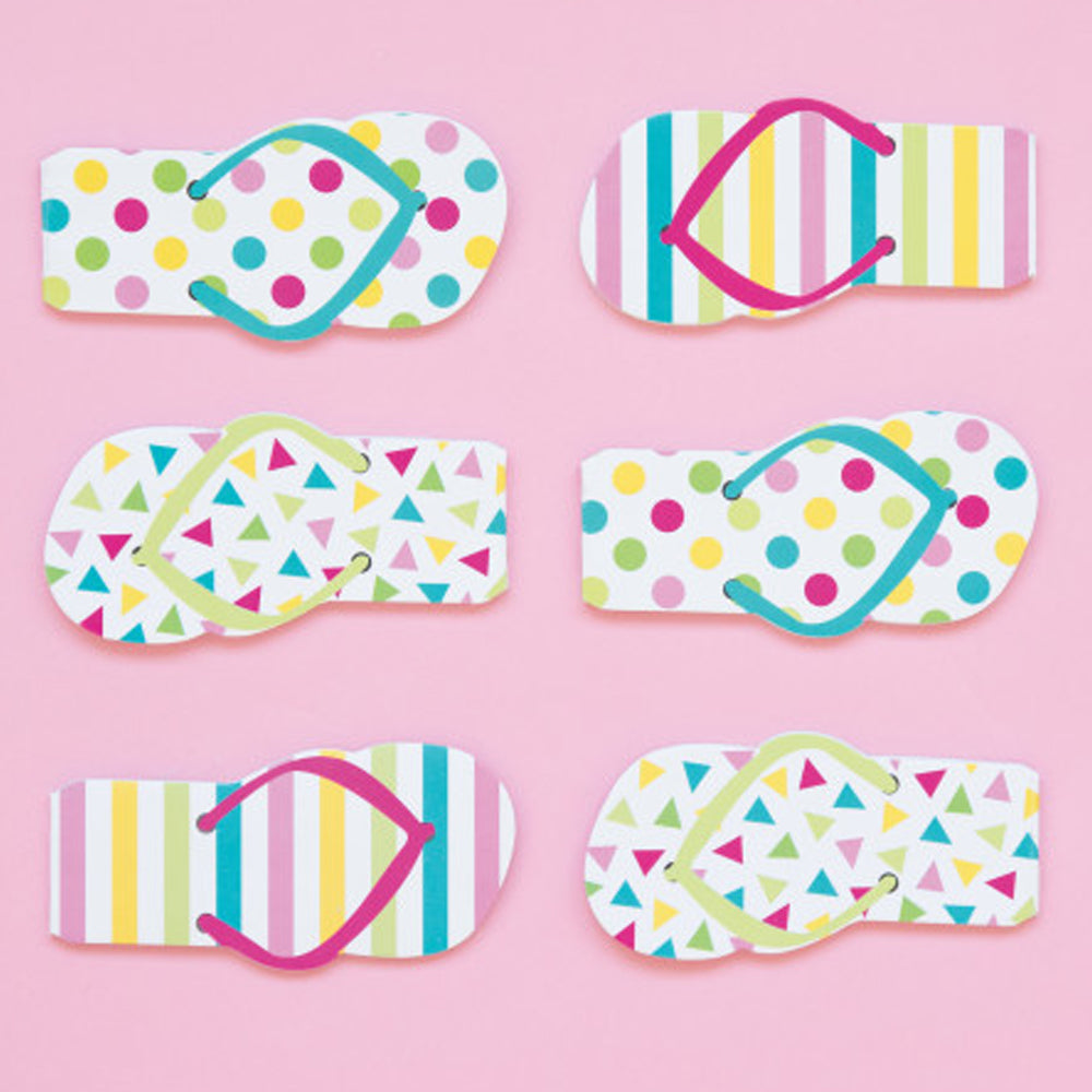 Flip Flop Notepads - Assorted Colours - 11cm - Pack of 12 – Party Packs