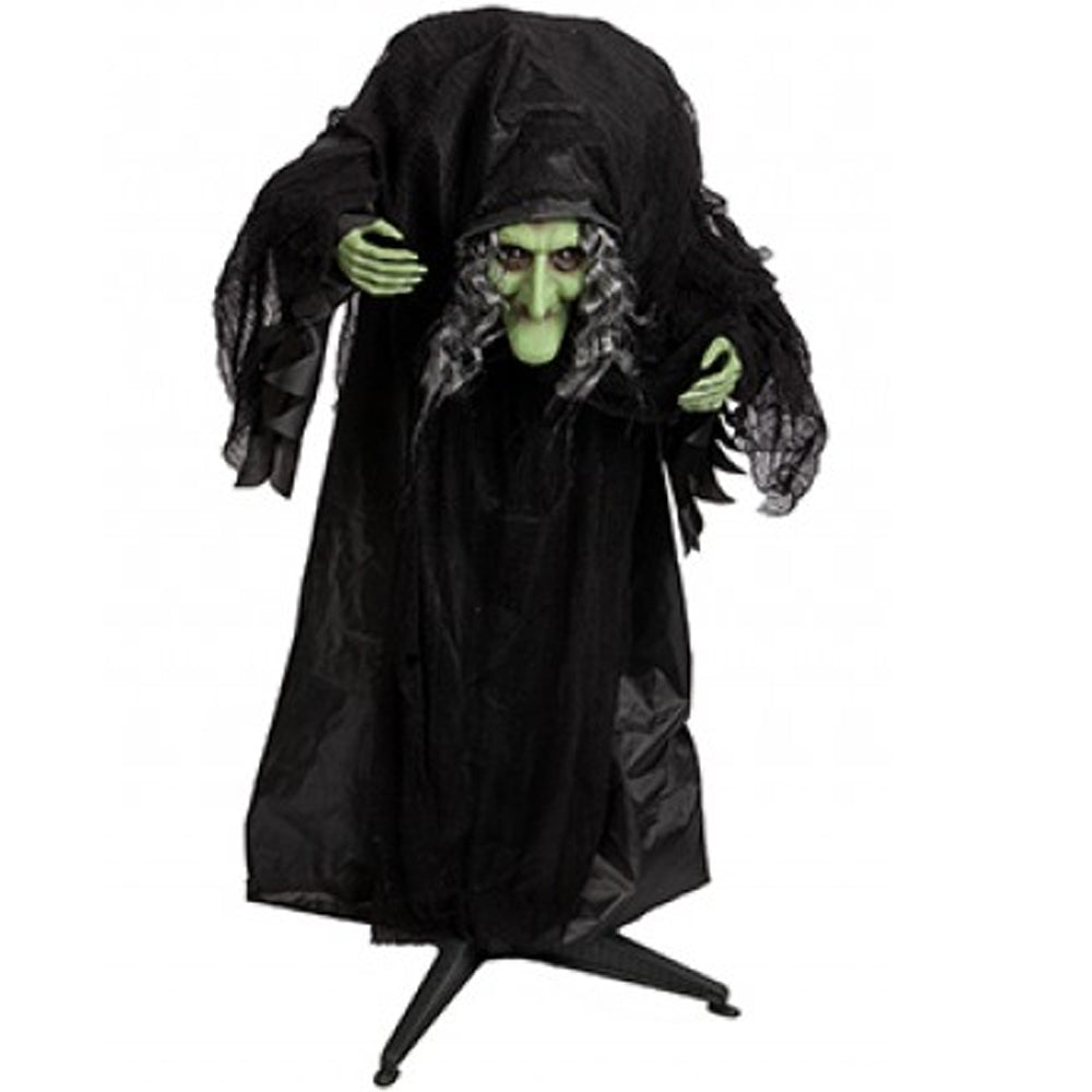 Animated Halloween Hunchback Witch Prop - 91cm with Lights & Sounds ...