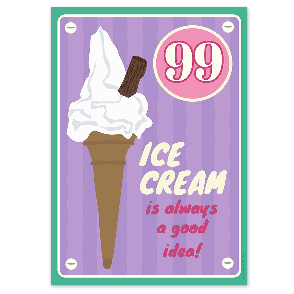 Ice Cream 99 Poster - A3 – Party Packs