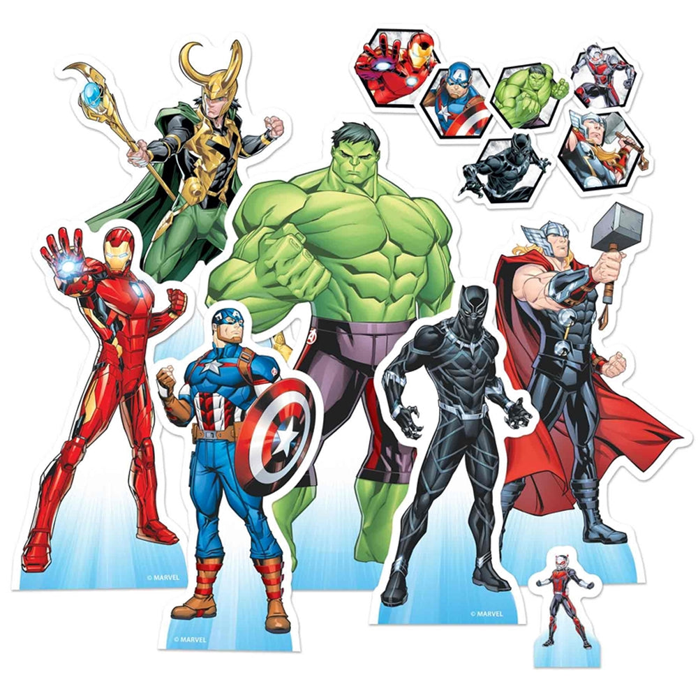 Avengers Characters Tabletop Mini Cutout Decorations - Pack of 7 ...