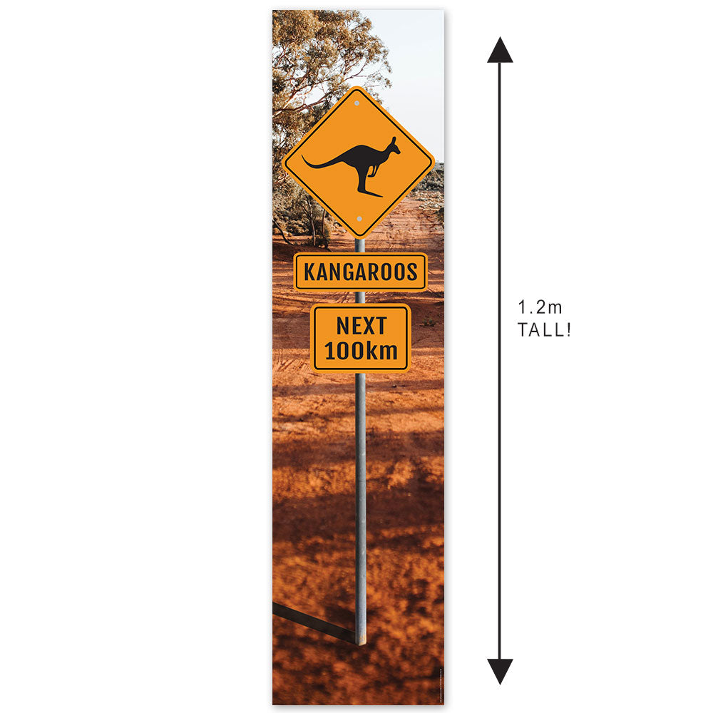 Kangaroo Sign Portrait Banner - 30cm x 120cm – Party Packs