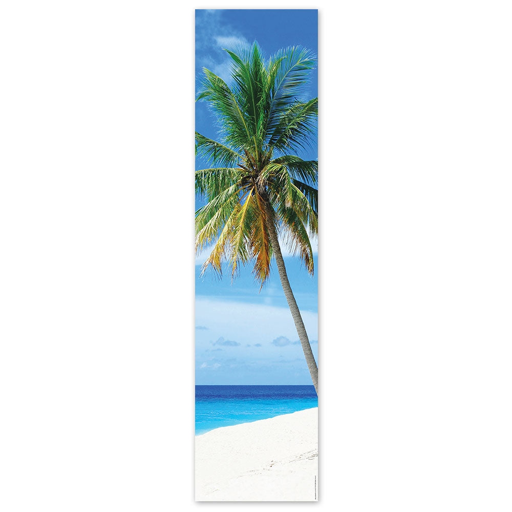 Palm Tree Beach Banner - 120cm x 30cm - Portrait – Party Packs