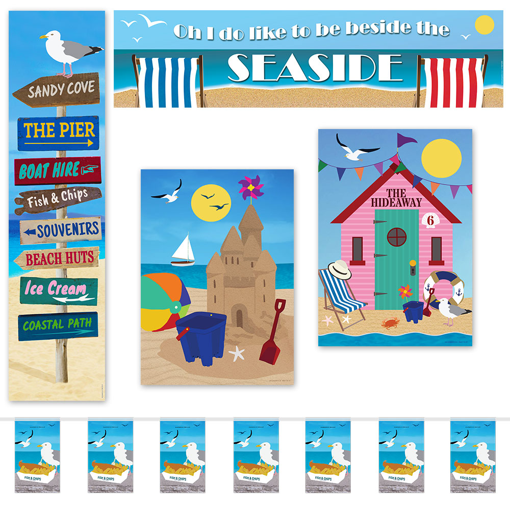 Beach Seaside Paper Decoration Pack – Party Packs