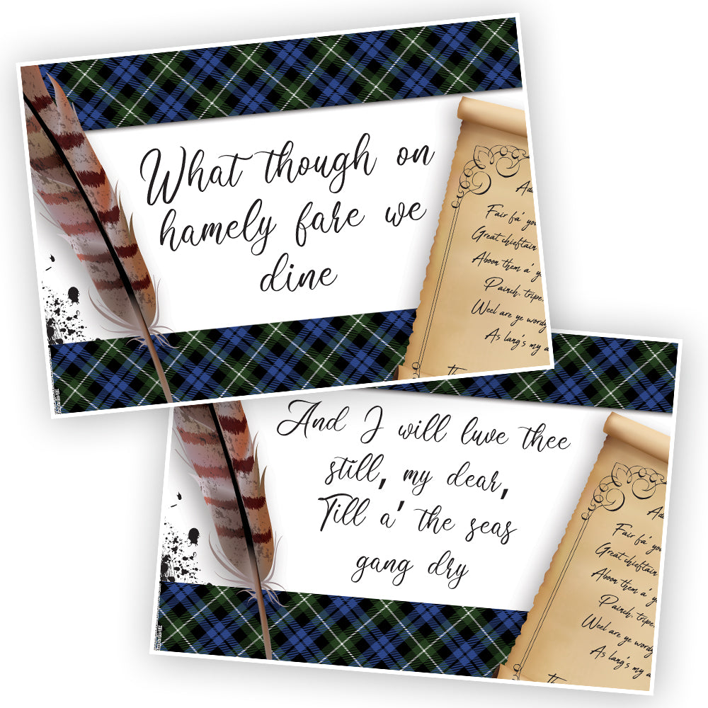 Burns Night Scroll Poster Decorations - Pack of 2 | Party Packs