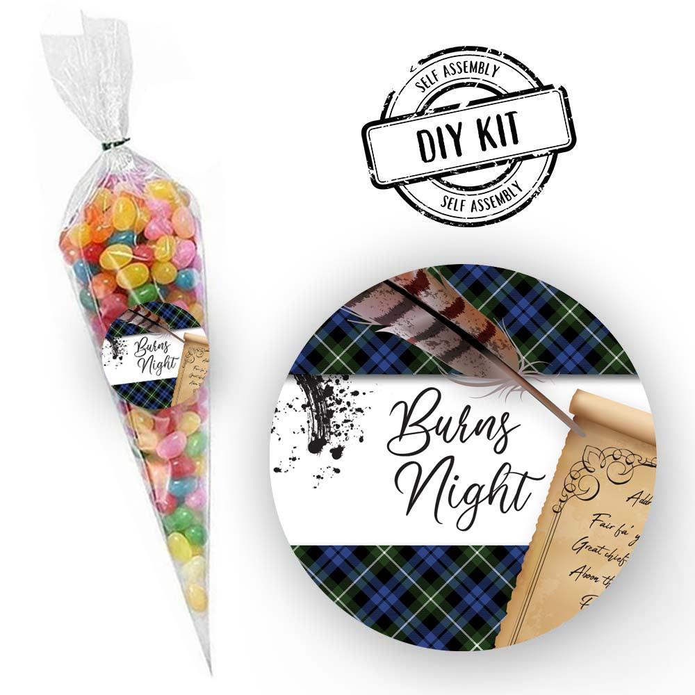 Burns Night Scroll Sweet Cone Favour Kit | Party Packs