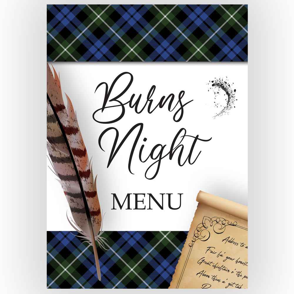 Burns Night Menu Cards - Pack of 16 – Party Packs