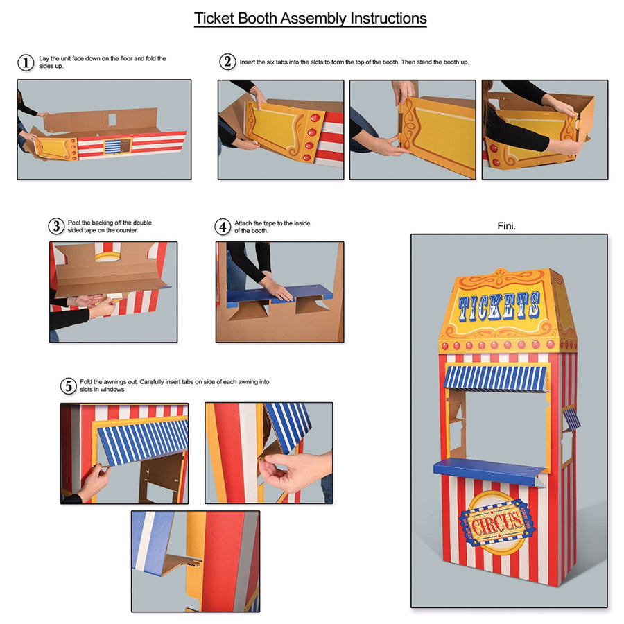 3D Circus Ticket Booth Prop Decoration - 1.82m – Party Packs