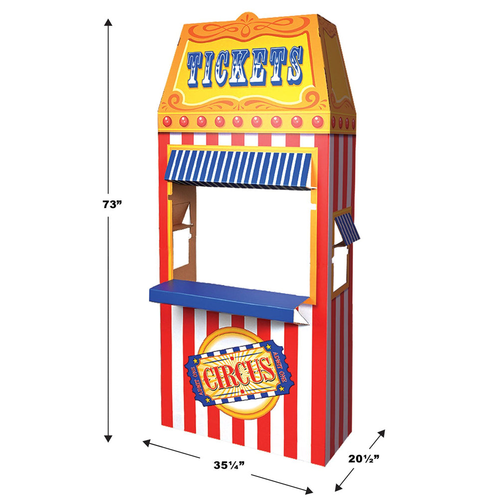 3D Circus Ticket Booth Prop Decoration - 1.82m – Party Packs