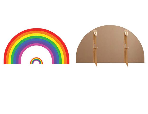 Rainbow Cardboard Cutout 167cm | Party Packs UK