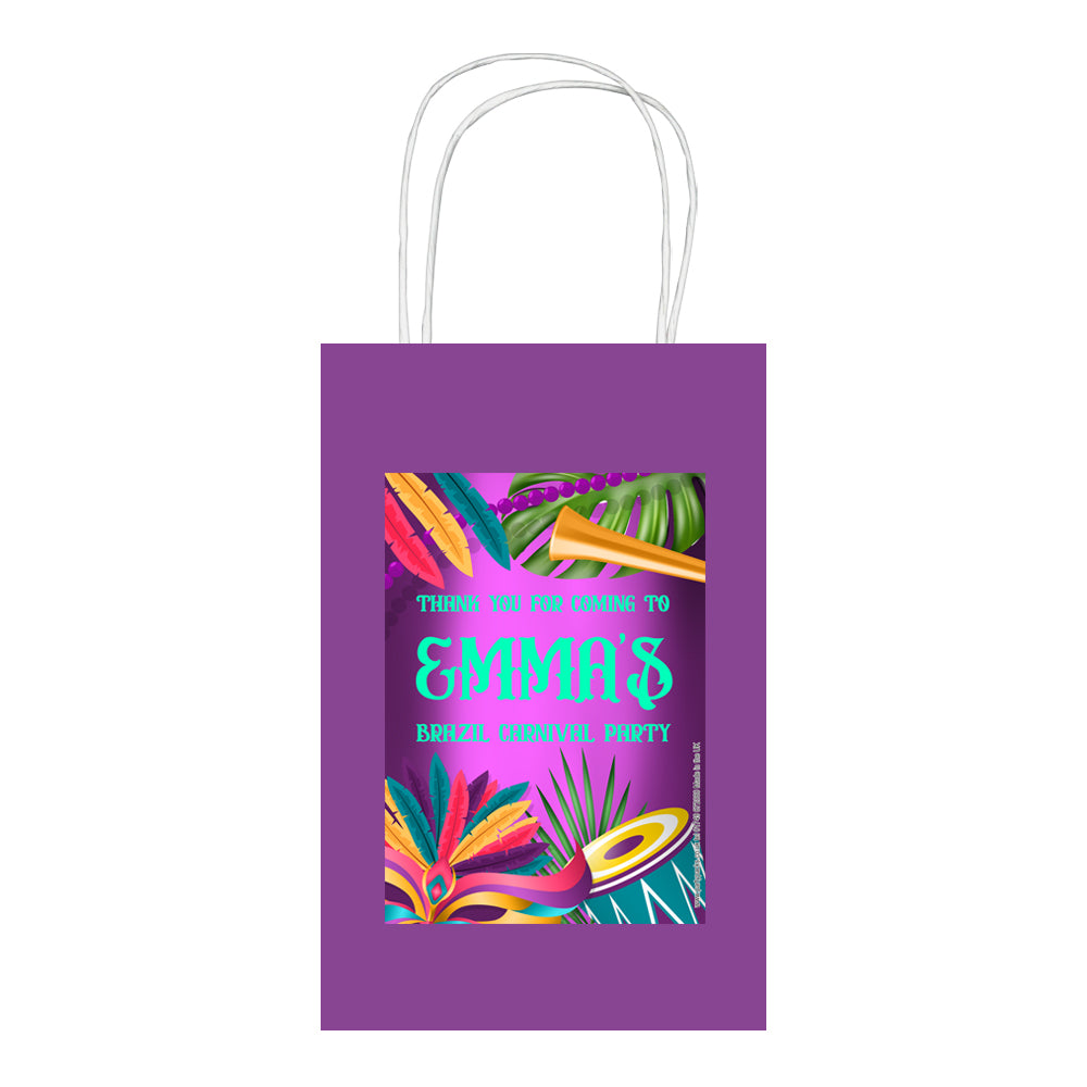 Personalised Carnival Paper Party Bags - Pack of 12 | Party Packs