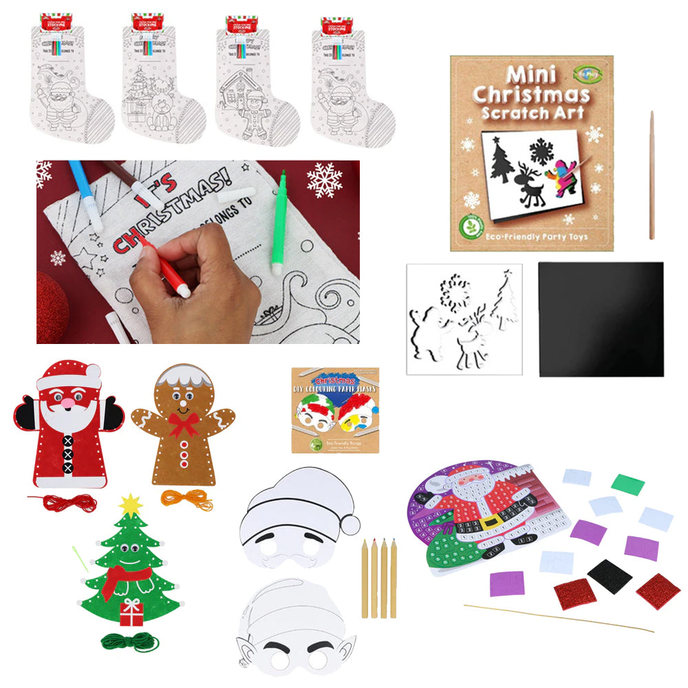 Christmas Craft & Activity Pack for 4 Kids - Festive Arts & Crafts ...