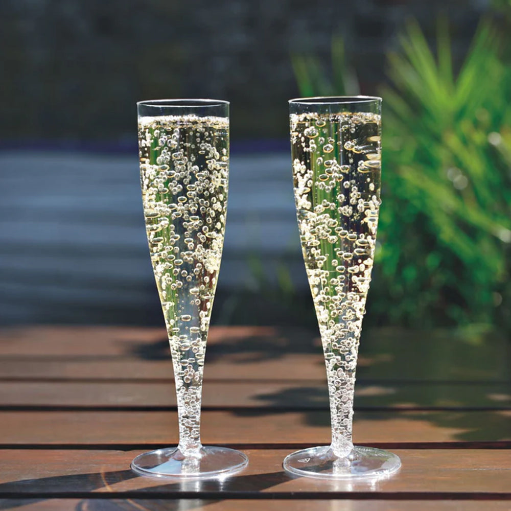 Clear Champagne & Prosecco Plastic Flute Glass – Party Packs