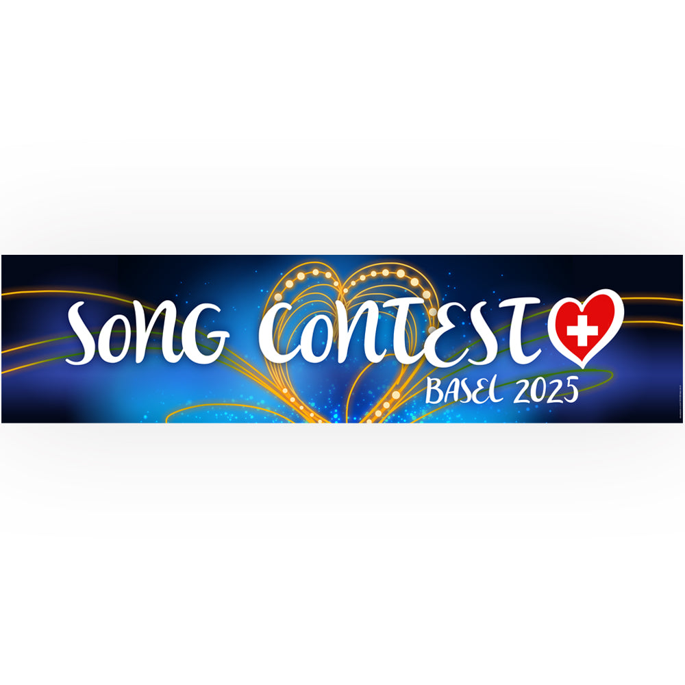 Song Contest Basel 2025 Banner Decoration - 1.2m – Party Packs