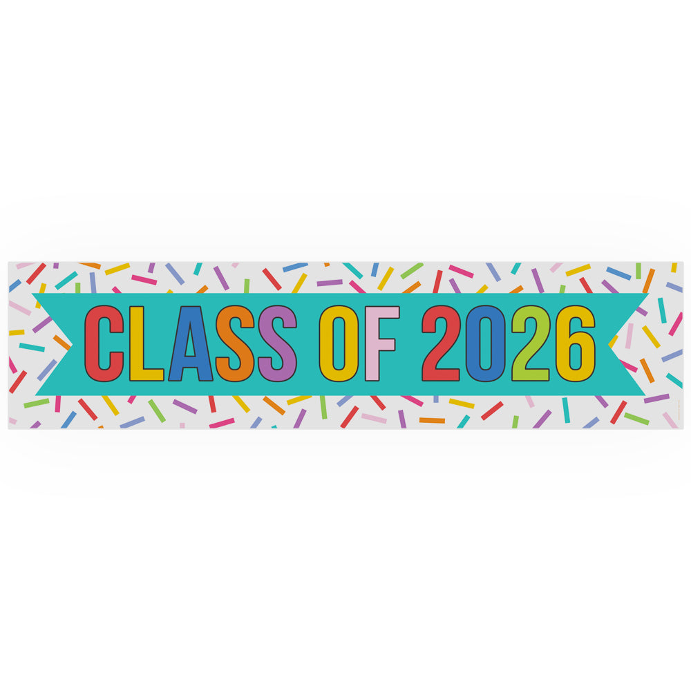 Class of 2026 Graduation Banner - Rainbow Party Decorations | Party Packs