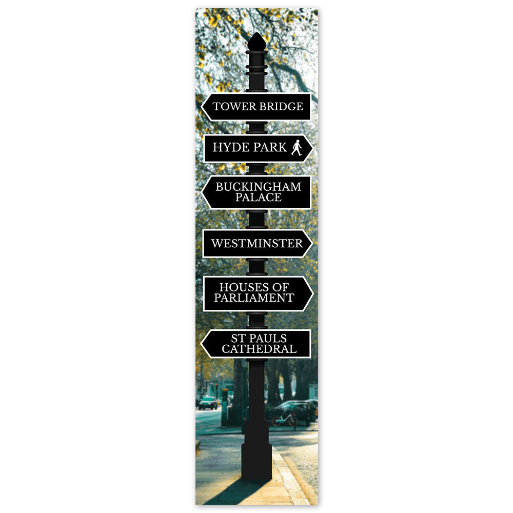 London Sign Post Portrait Banner - 120cm x 30cm – Party Packs