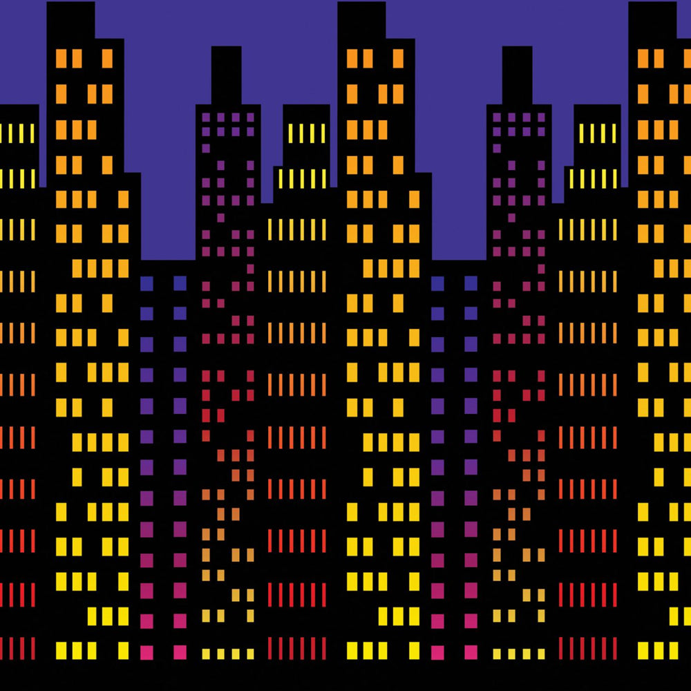 Cityscape Skyscraper Buildings Backdrop Decoration – Party Packs