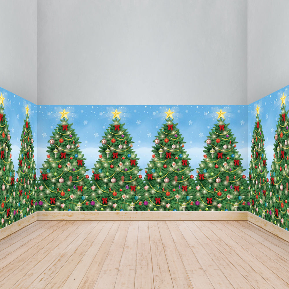 Christmas Tree Backdrop Decoration - 12.1m | Party Packs