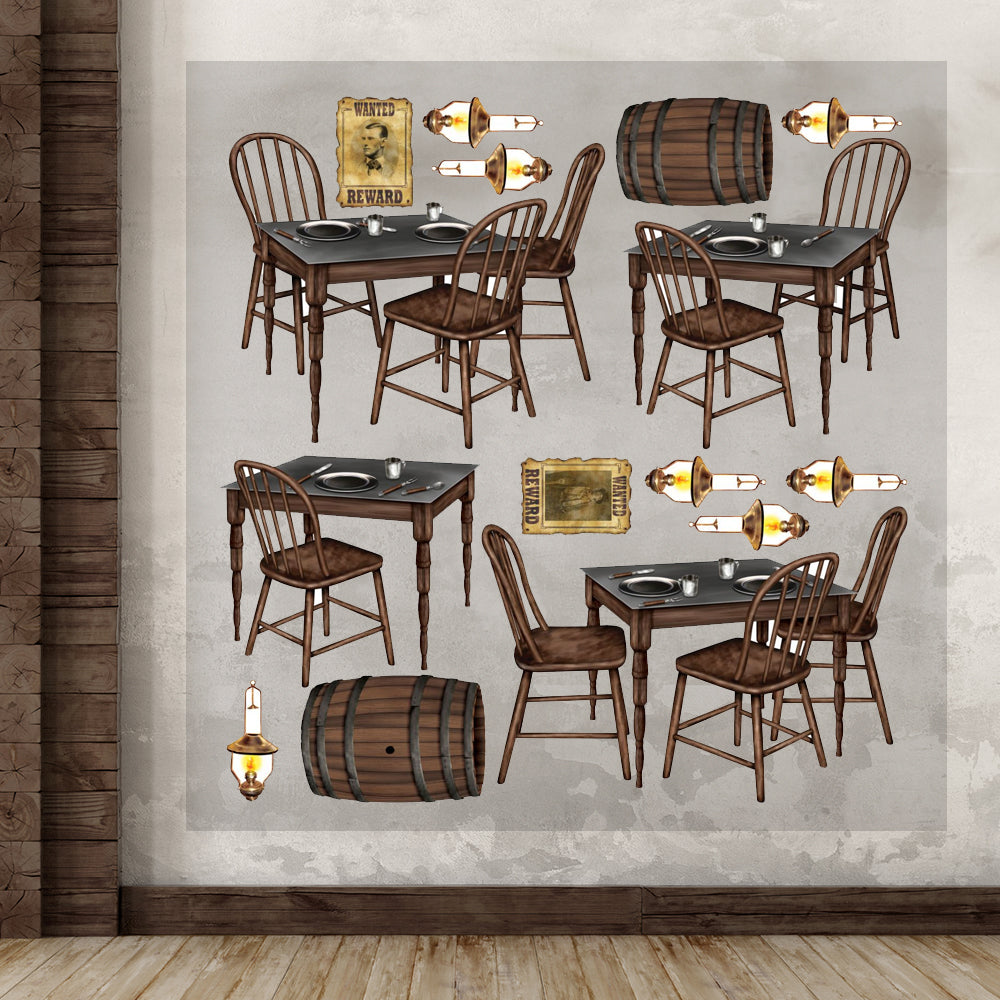 Saloon Table Props - 1m - Pack of 15 | Party Packs