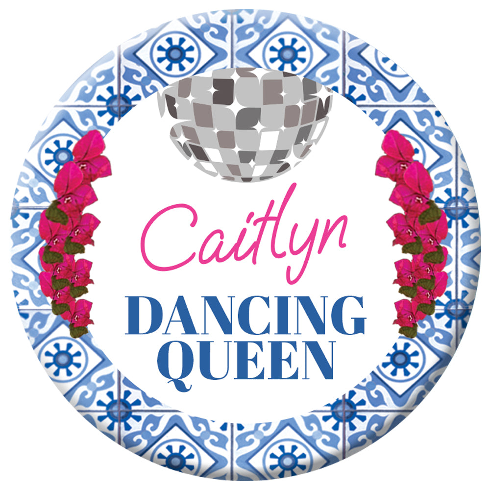 Dancing Queen Personalised Badge - Mamma Mia! | Party Packs