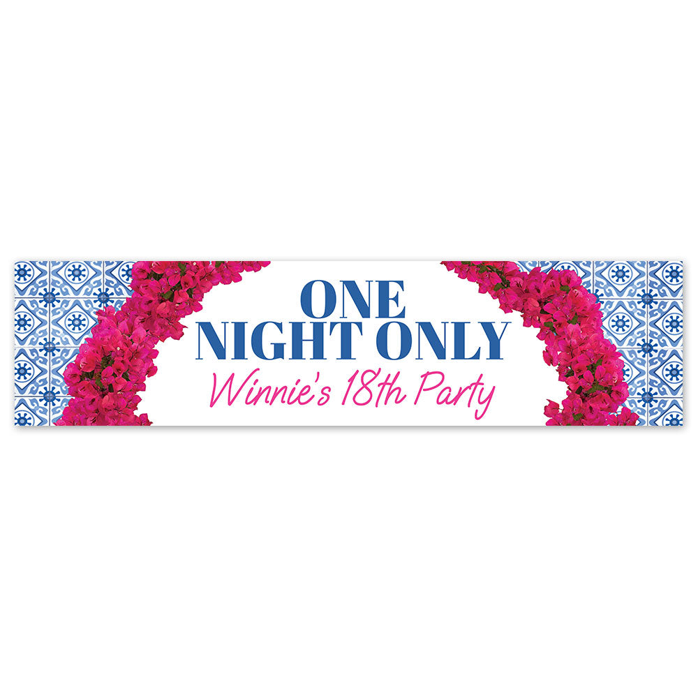 Personalised Dancing Queen One Night Only Banner 1.2m - ABBA | Party Packs