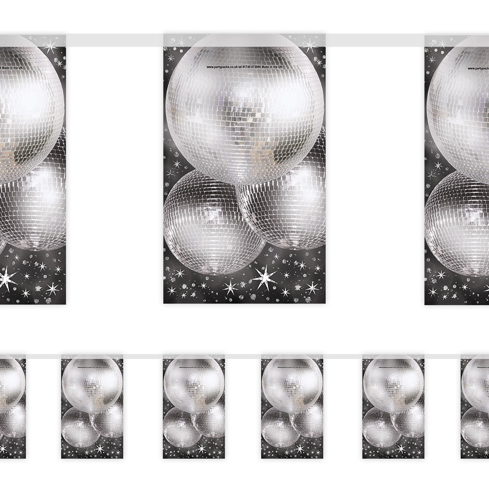 Disco Party Interior Bunting Decoration - 2.4m – Party Packs