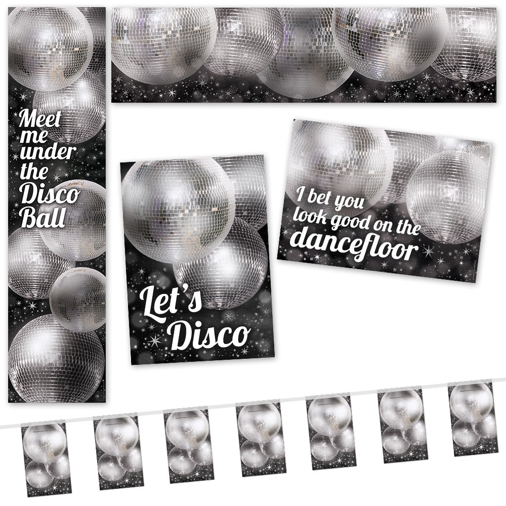 Disco Party Paper Decoration Pack – Party Packs