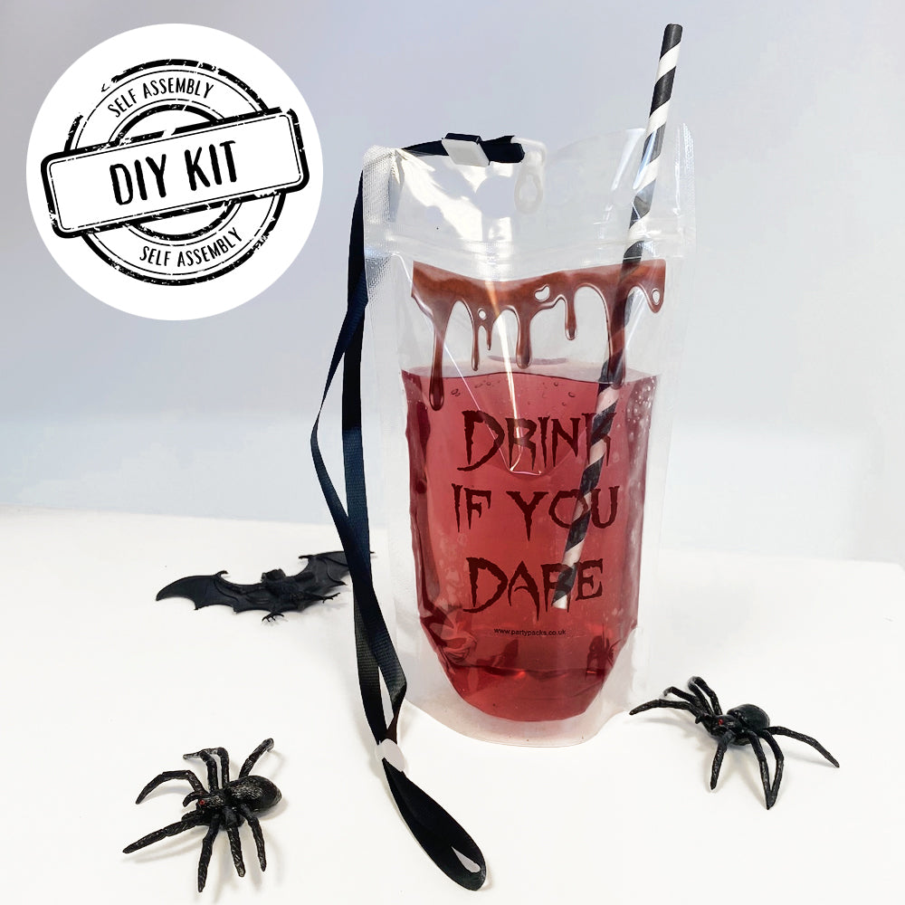 Personalised Drink Pouch DIY Kit - Bloody Halloween Design - 500ml - P ...