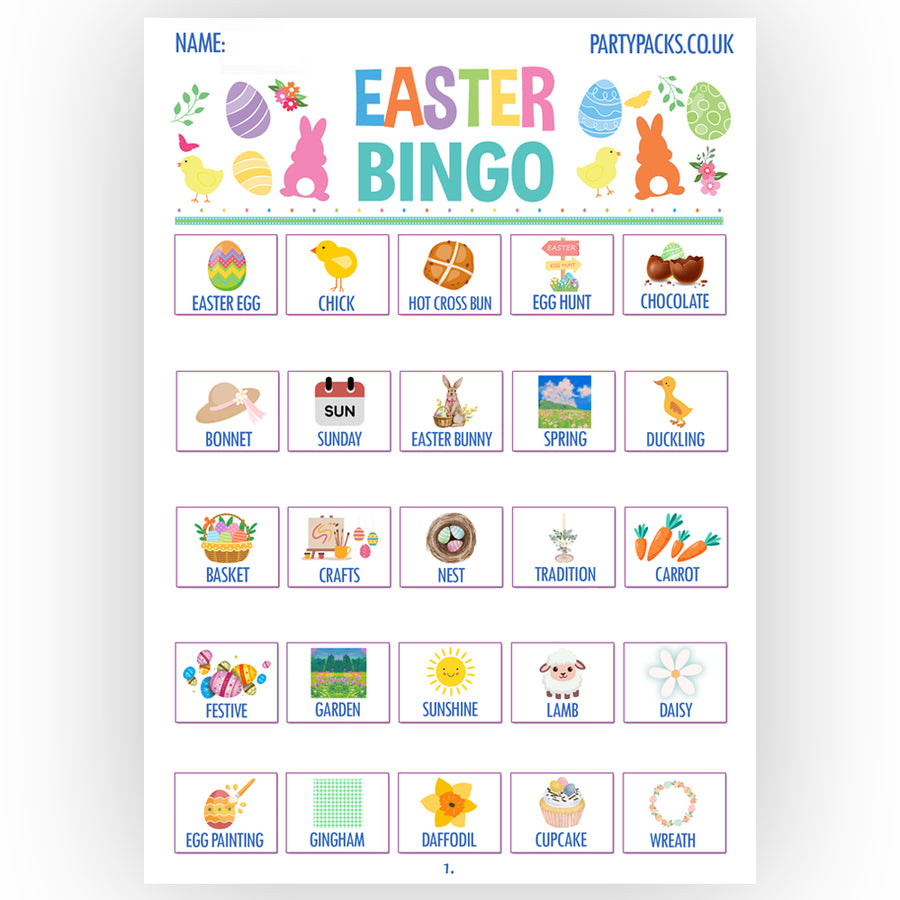 Easter Bingo Game - Easter Games & Activities | Party Packs
