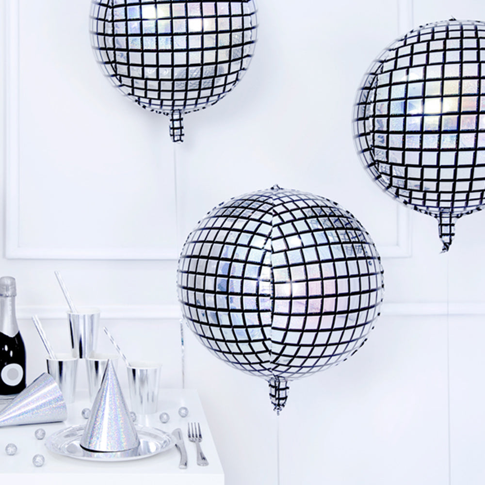 Disco Ball Foil Balloon 40cm | Music Party Decorations – Party Packs