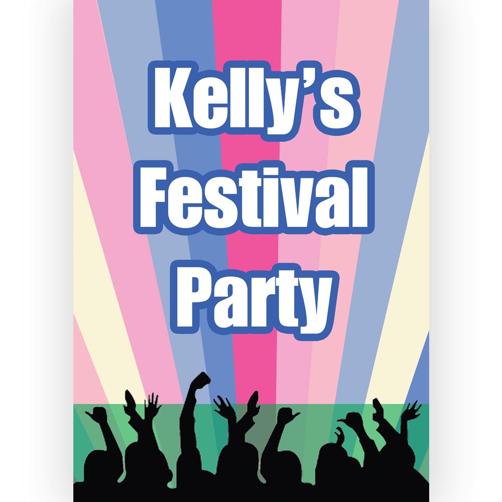 Festival Themed Personalised Poster - A3 | Party Packs