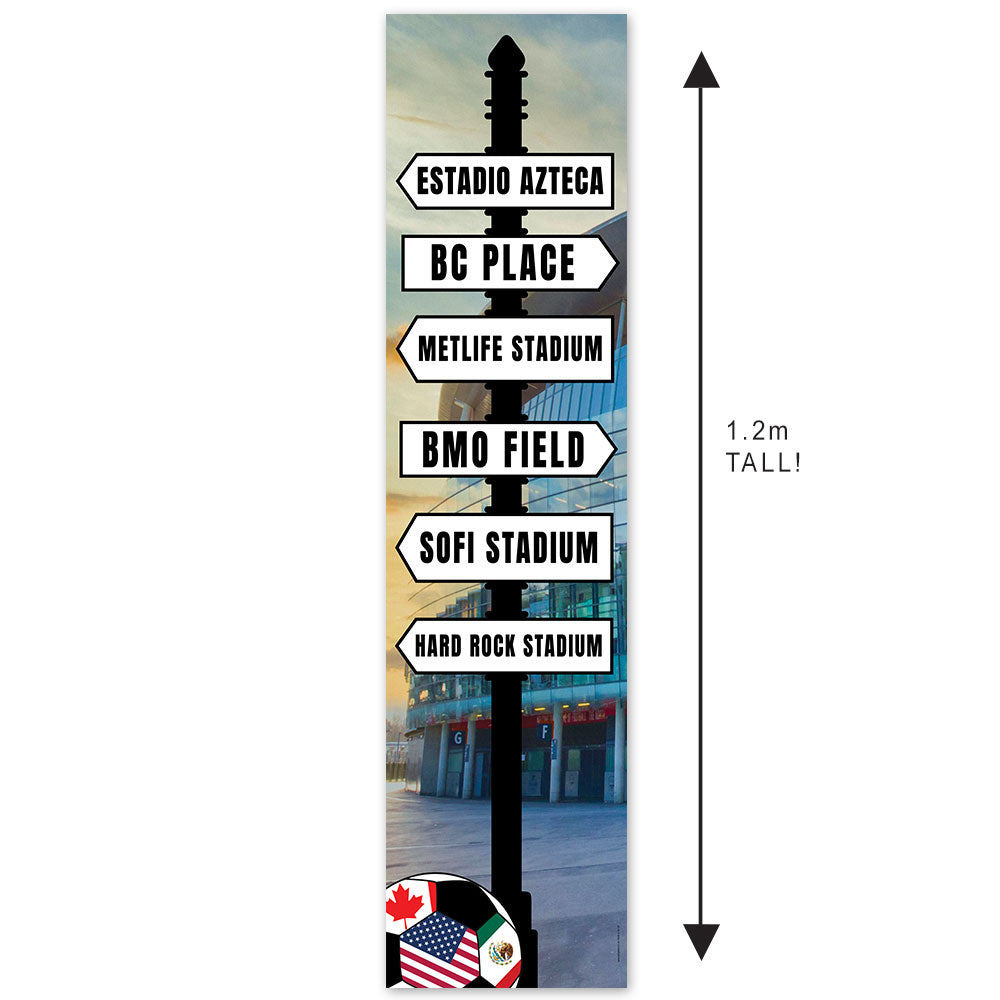 Football 2026 Stadium Signpost Banner 120cm | World Cup Decorations ...