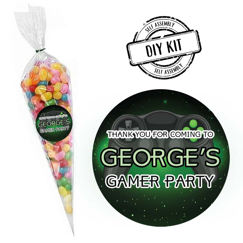 Gamer Personalised Sweet Cone Favour Kit | Party Packs
